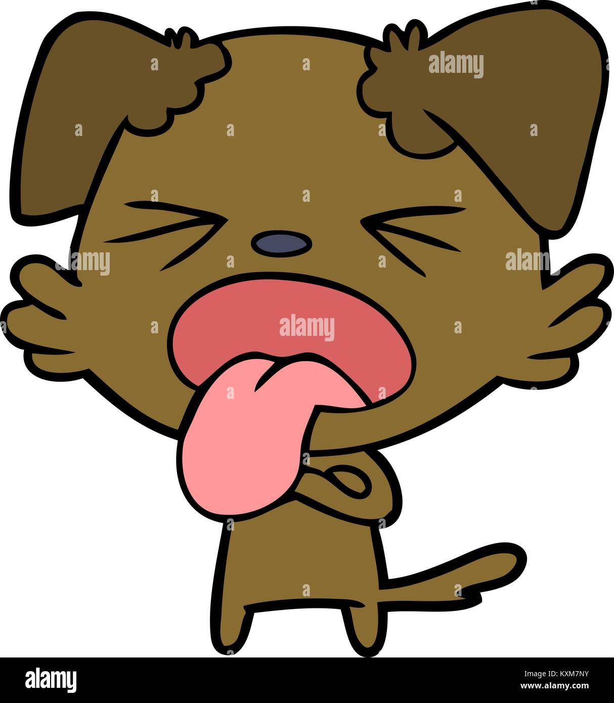 cartoon disgusted dog Stock Vector Image & Art - Alamy