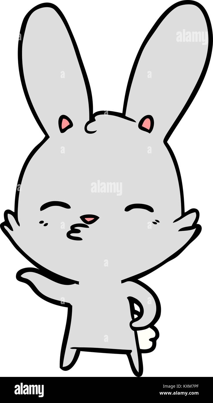 curious bunny cartoon Stock Vector Image & Art - Alamy