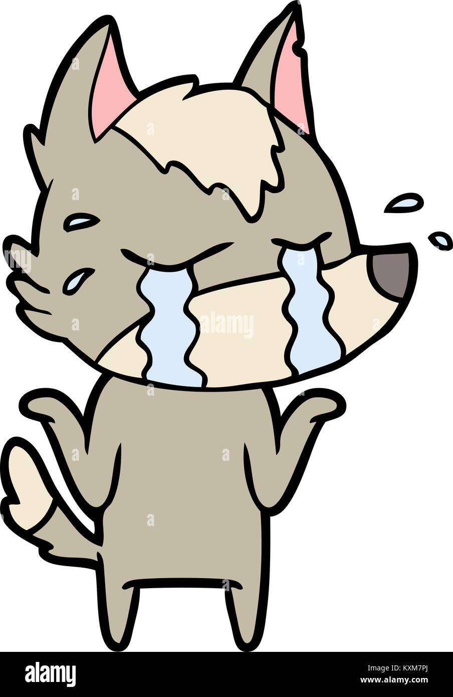 cartoon crying wolf Stock Vector Image & Art - Alamy