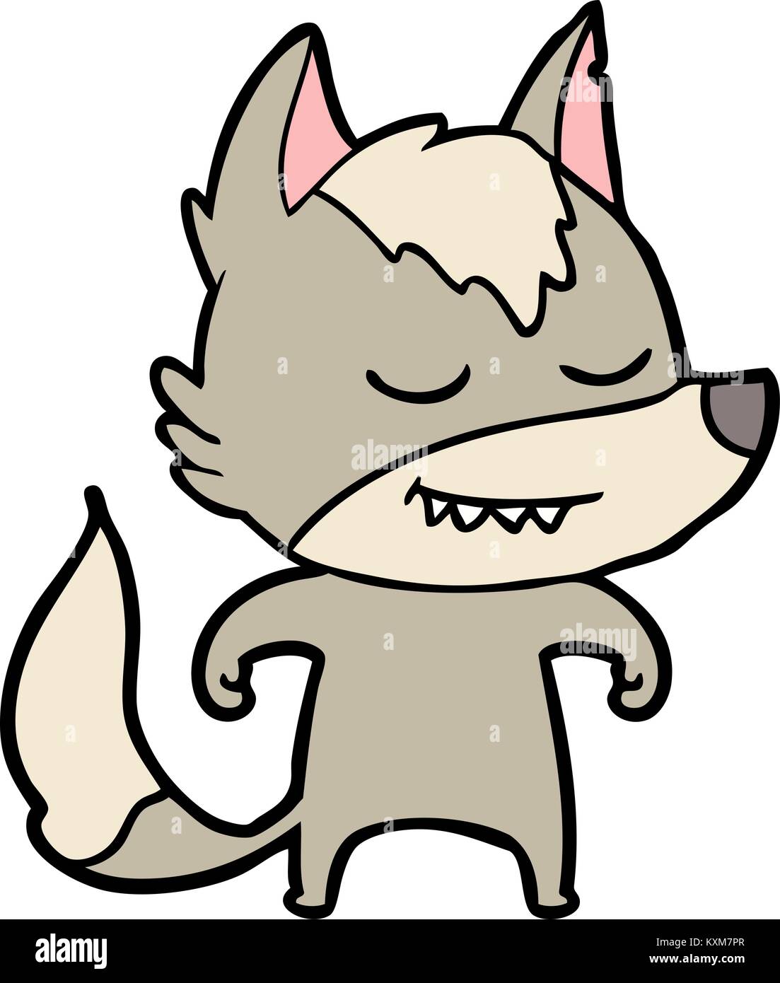 friendly cartoon wolf Stock Vector Image & Art - Alamy