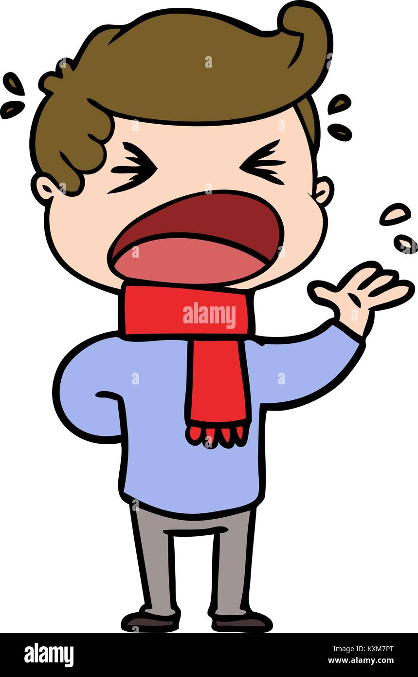cartoon shouting man Stock Vector Image & Art - Alamy