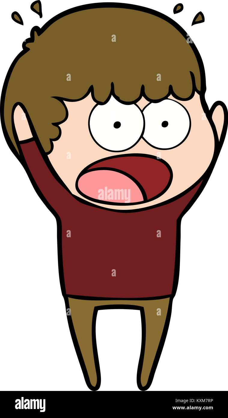 cartoon shocked man Stock Vector Image & Art - Alamy