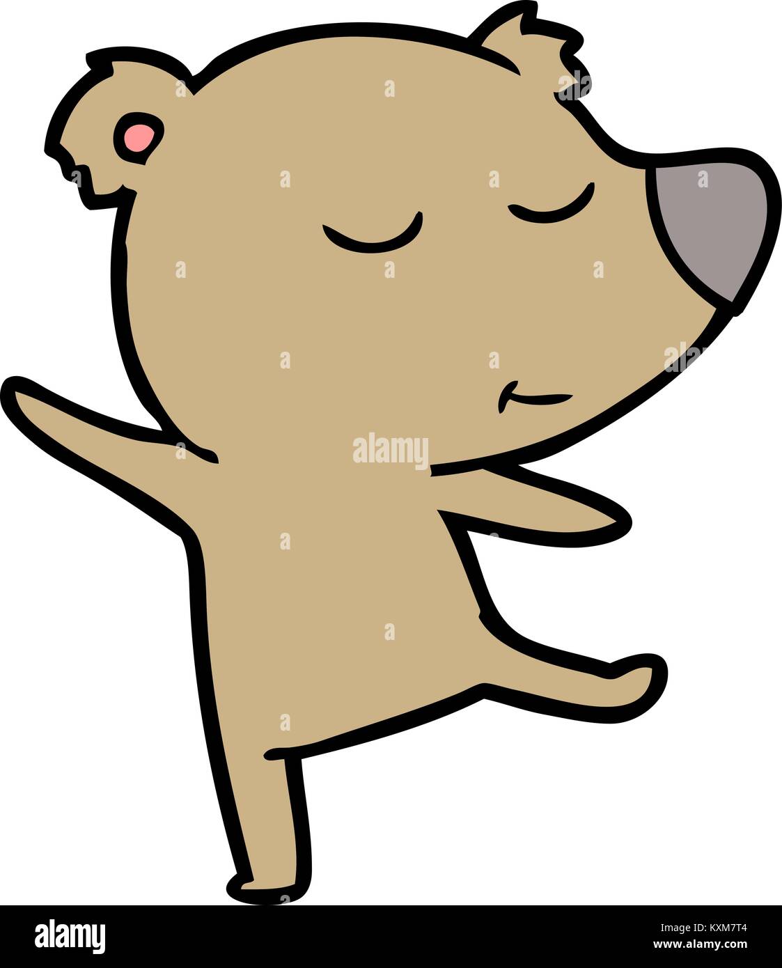 happy cartoon bear dancing Stock Vector Image & Art - Alamy