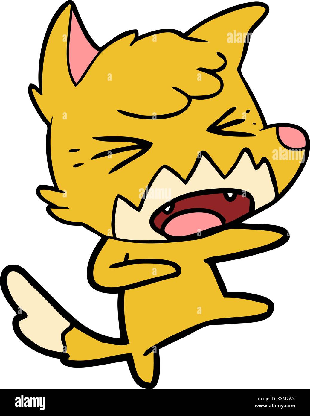 angry cartoon fox attacking Stock Vector Image & Art - Alamy