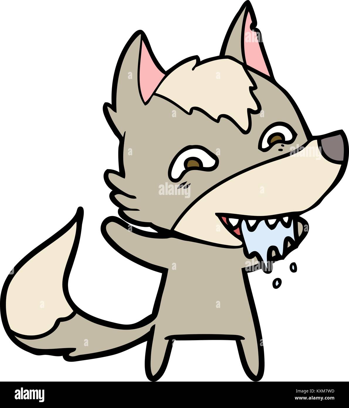 cartoon hungry wolf Stock Vector Image & Art - Alamy