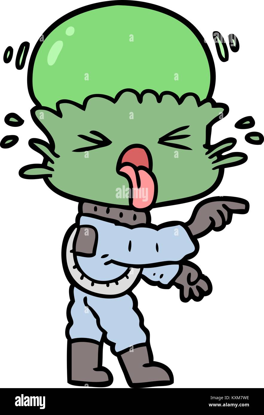 weird cartoon alien pointing Stock Vector Image & Art - Alamy