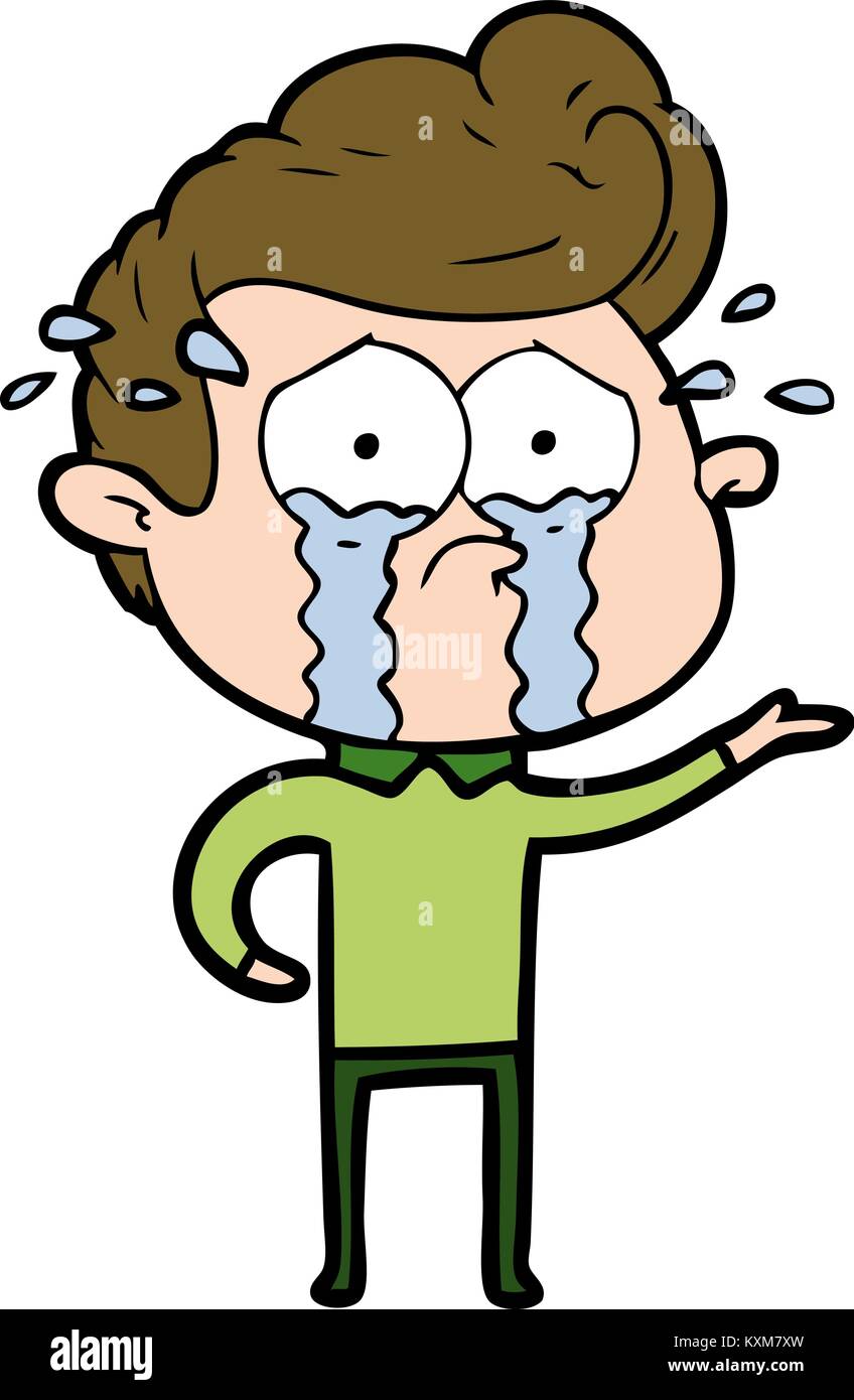 cartoon crying man Stock Vector Image & Art - Alamy