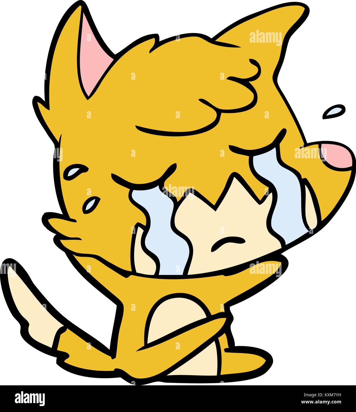 crying fox cartoon Stock Vector Image & Art - Alamy