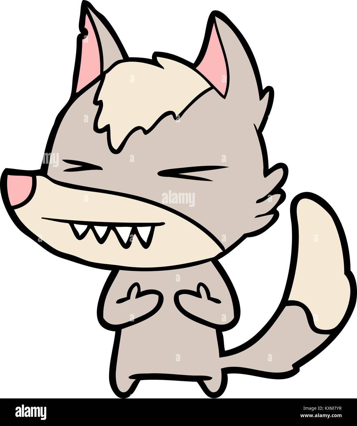 angry wolf cartoon Stock Vector Image & Art - Alamy