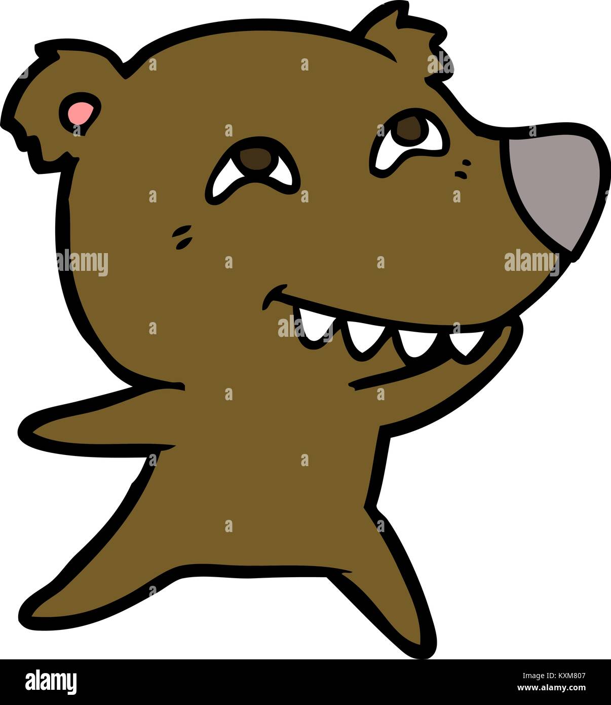 cartoon bear showing teeth Stock Vector Image & Art - Alamy