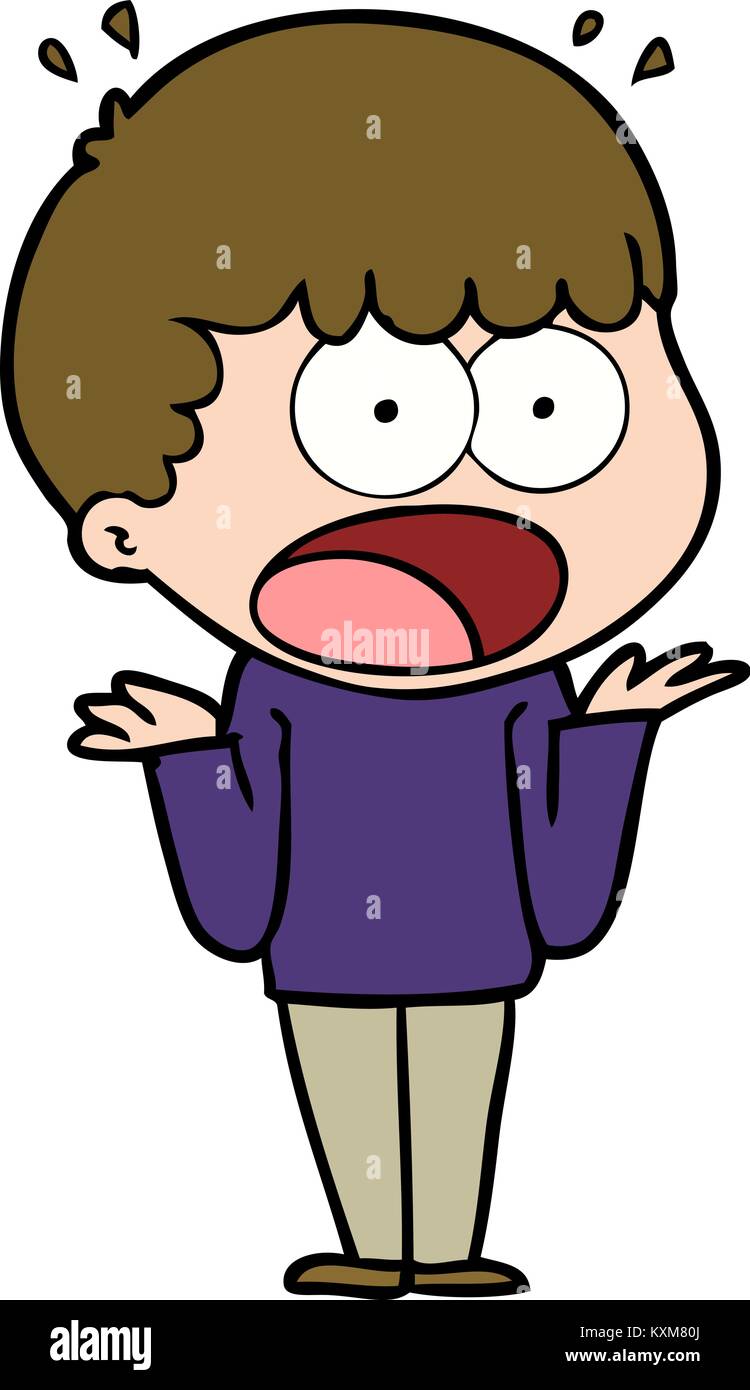 cartoon shocked man Stock Vector Image & Art - Alamy