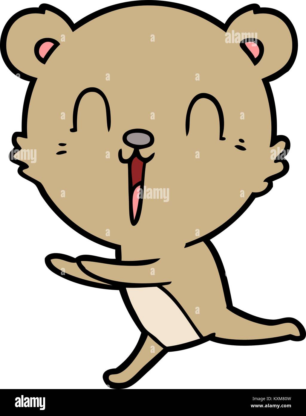 happy cartoon bear Stock Vector Image & Art - Alamy