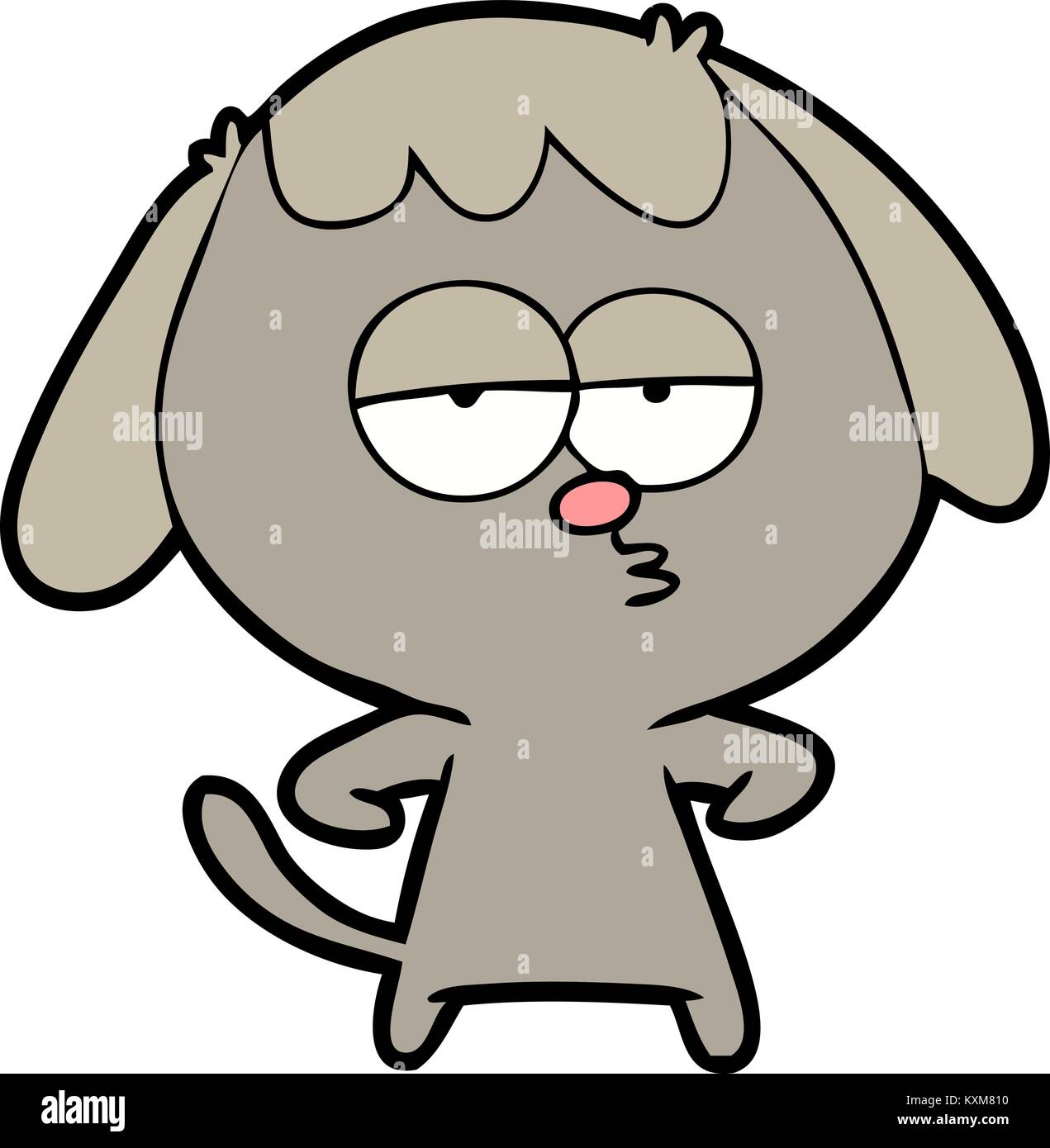 cartoon bored dog Stock Vector Image & Art - Alamy