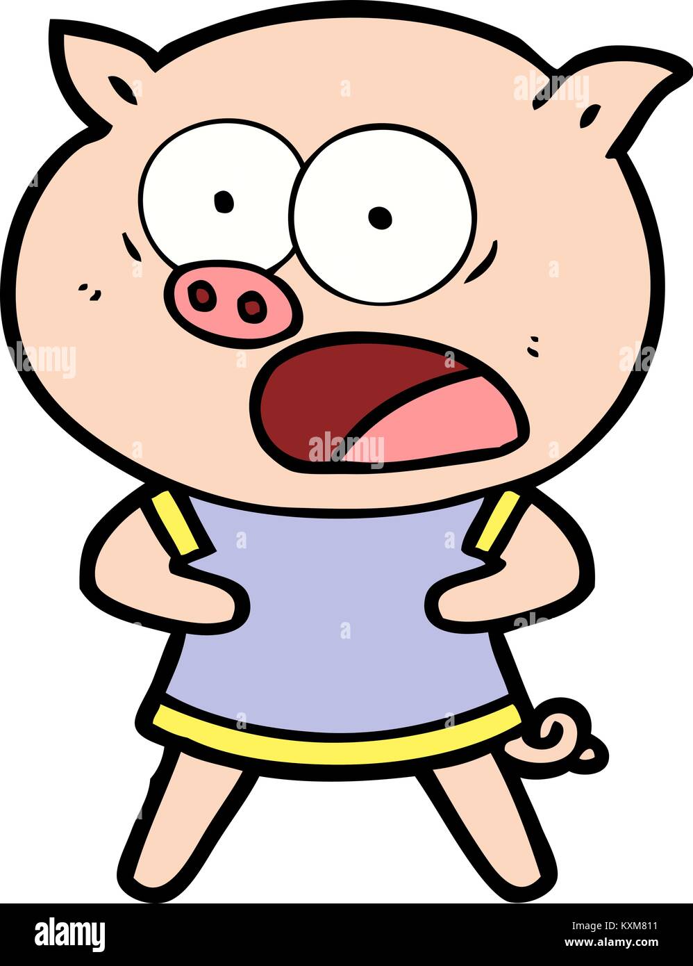 cartoon pig shouting Stock Vector Image & Art - Alamy