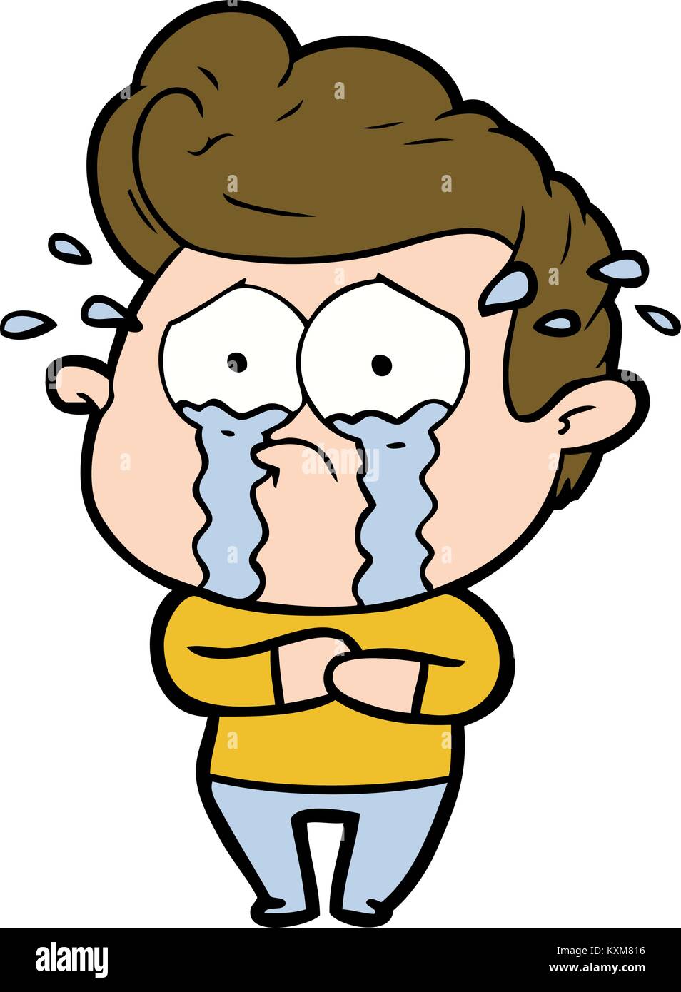 cartoon crying man Stock Vector Image & Art - Alamy