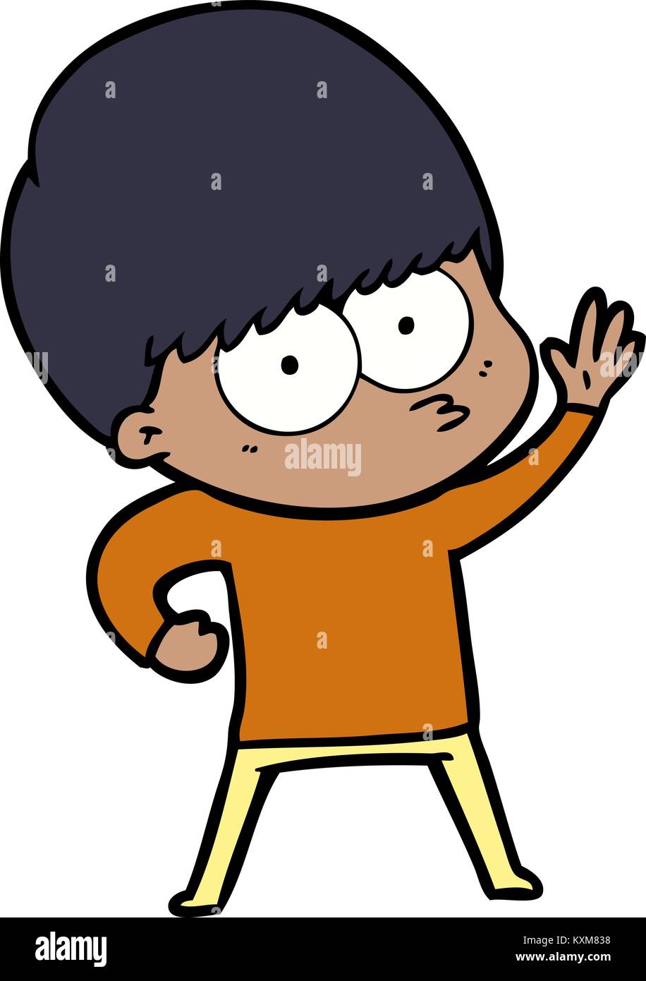 nervous cartoon boy Stock Vector Image & Art - Alamy