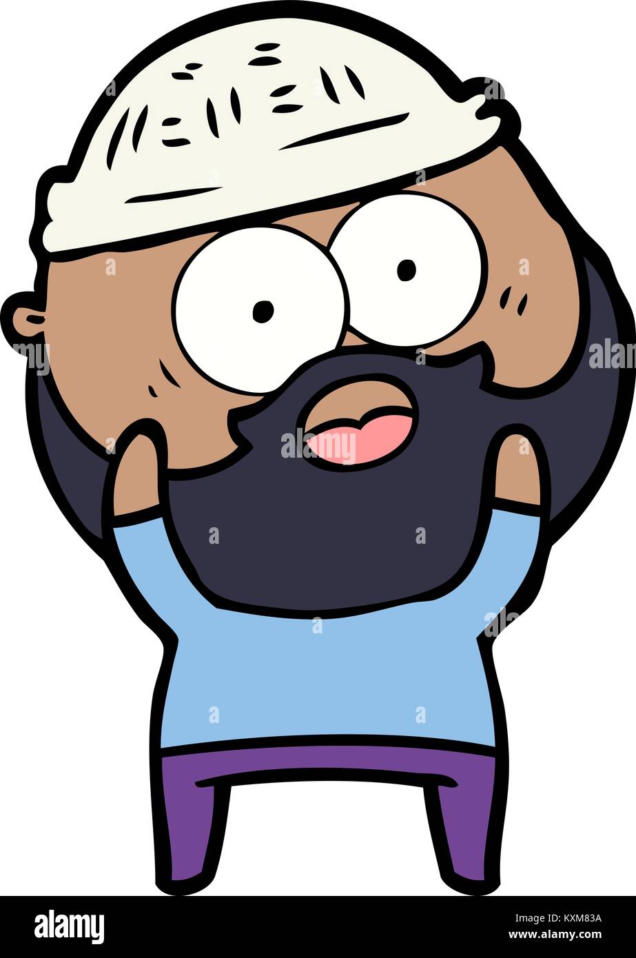 Retro bearded man in Stock Vector Images - Alamy