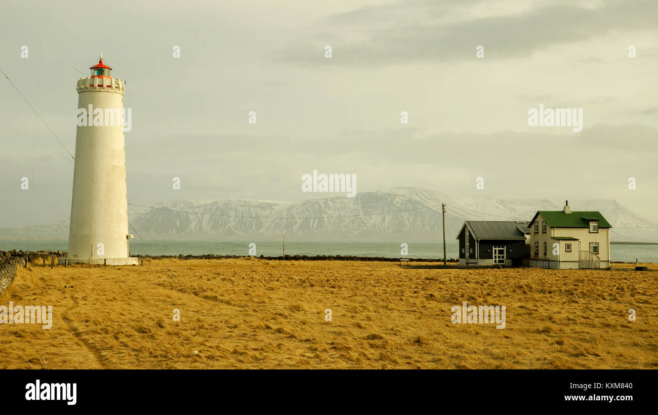 Lighthouse in Iceland Stock Photo - Alamy
