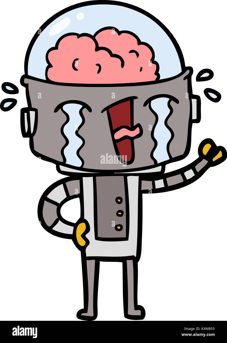 cartoon crying robot Stock Vector Image & Art - Alamy