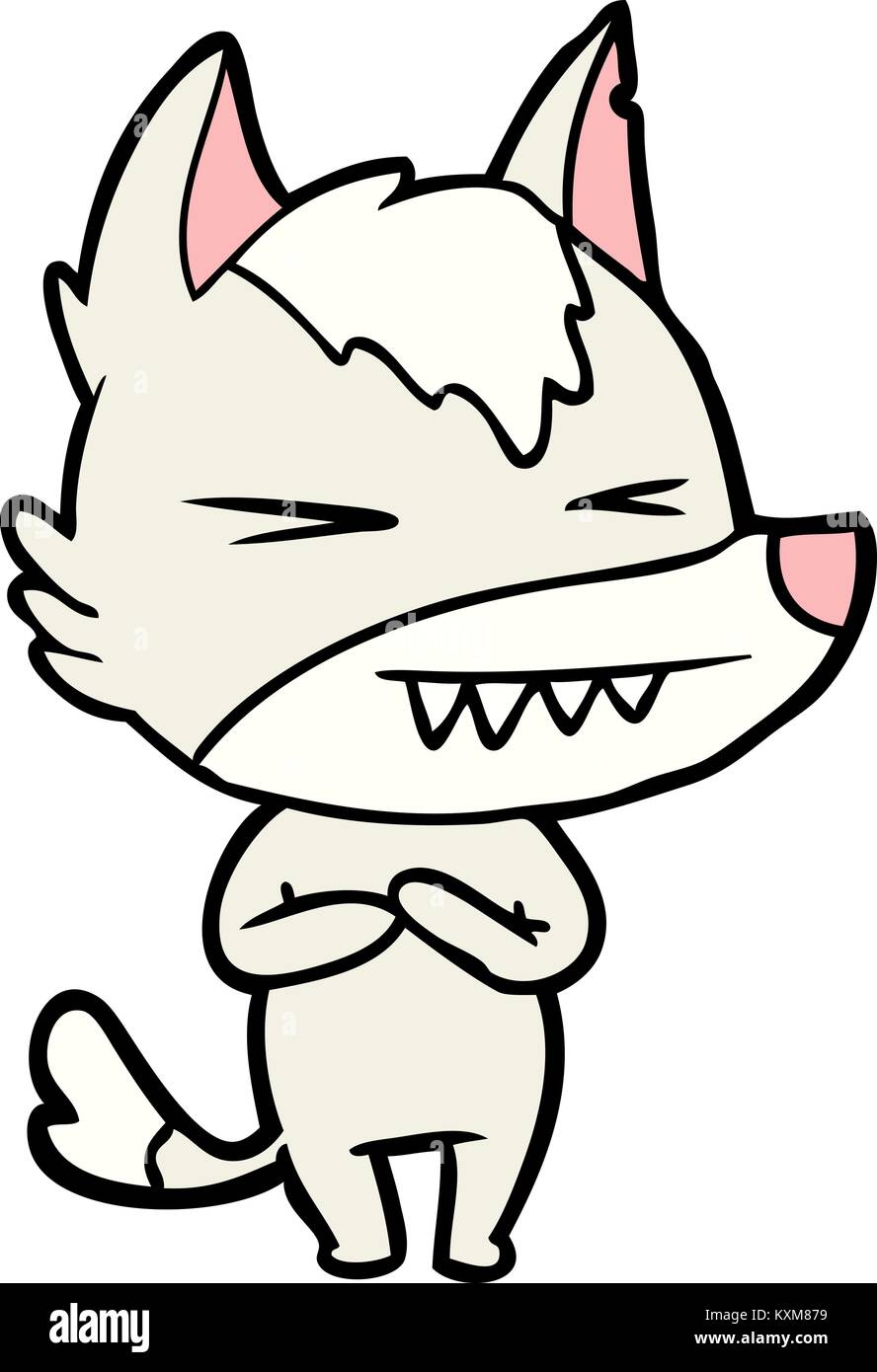 angry wolf cartoon Stock Vector Image & Art - Alamy