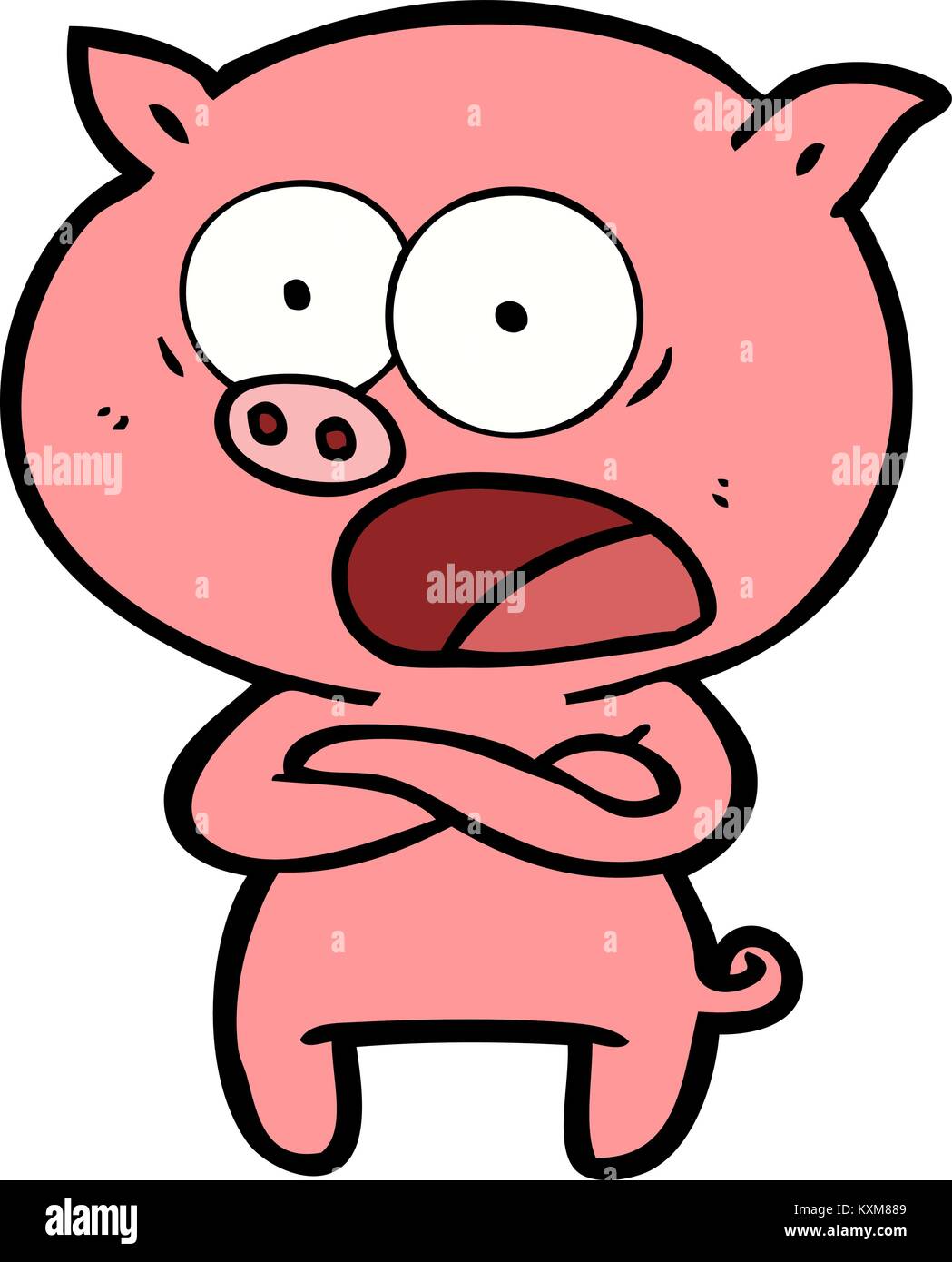 cartoon pig shouting Stock Vector Image & Art - Alamy