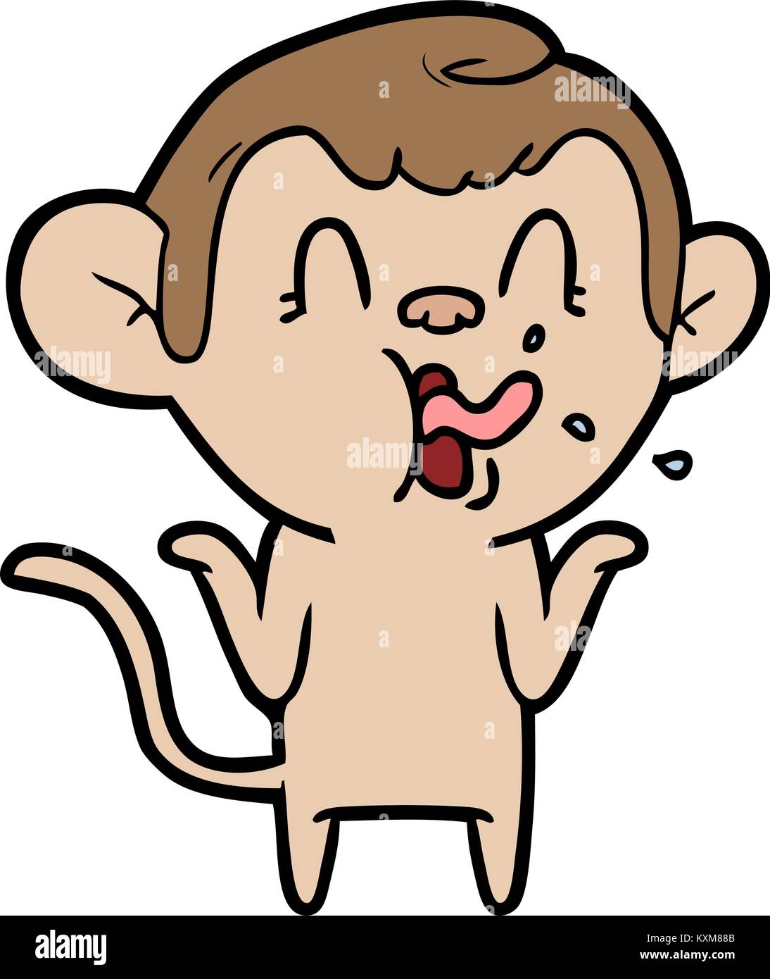 crazy cartoon monkey Stock Vector Image & Art - Alamy