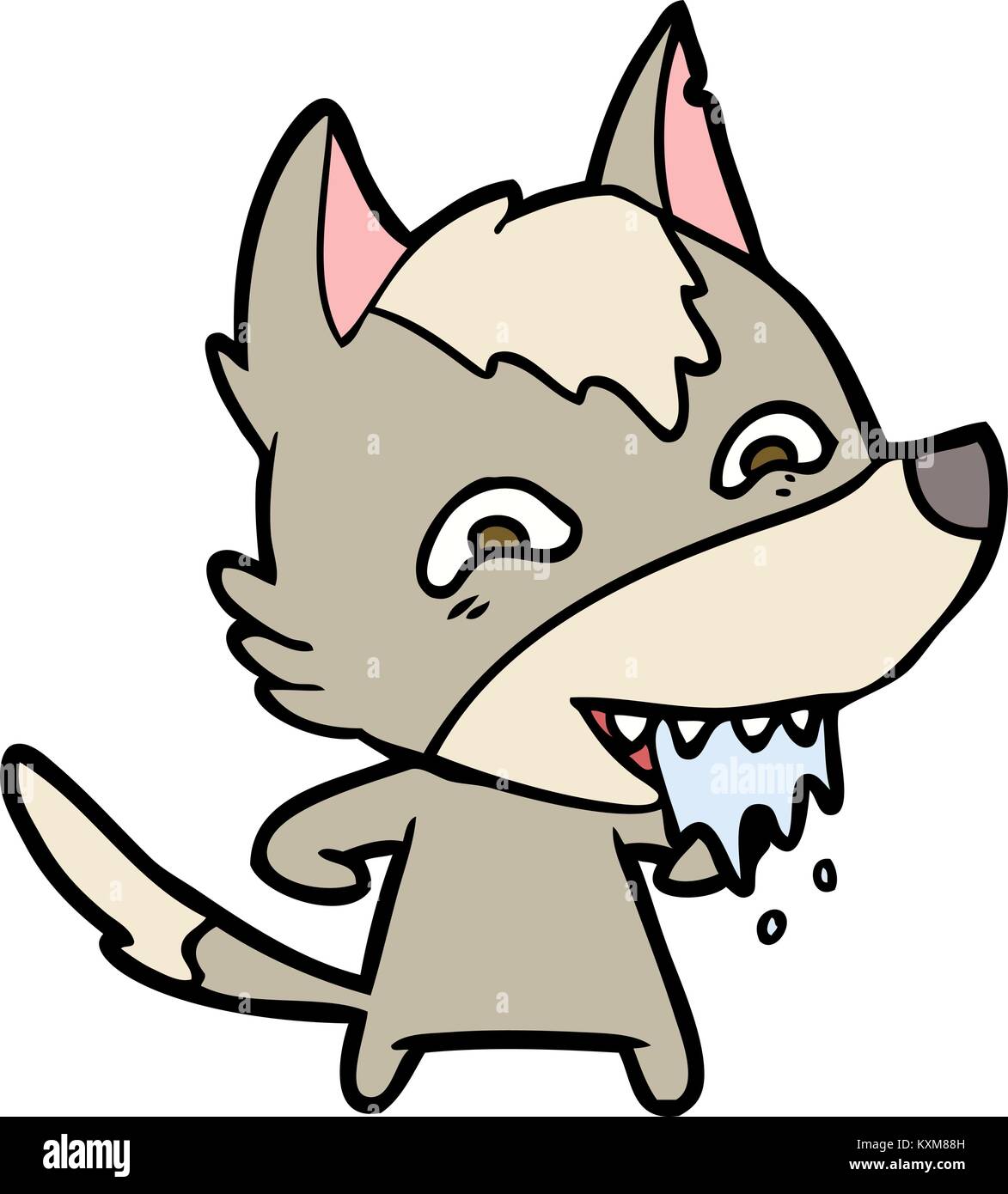 cartoon hungry wolf Stock Vector Image & Art - Alamy