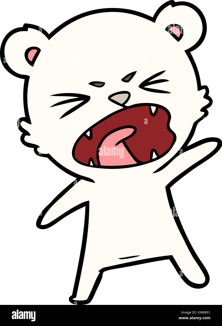 angry cartoon polar bear Stock Vector Image & Art - Alamy