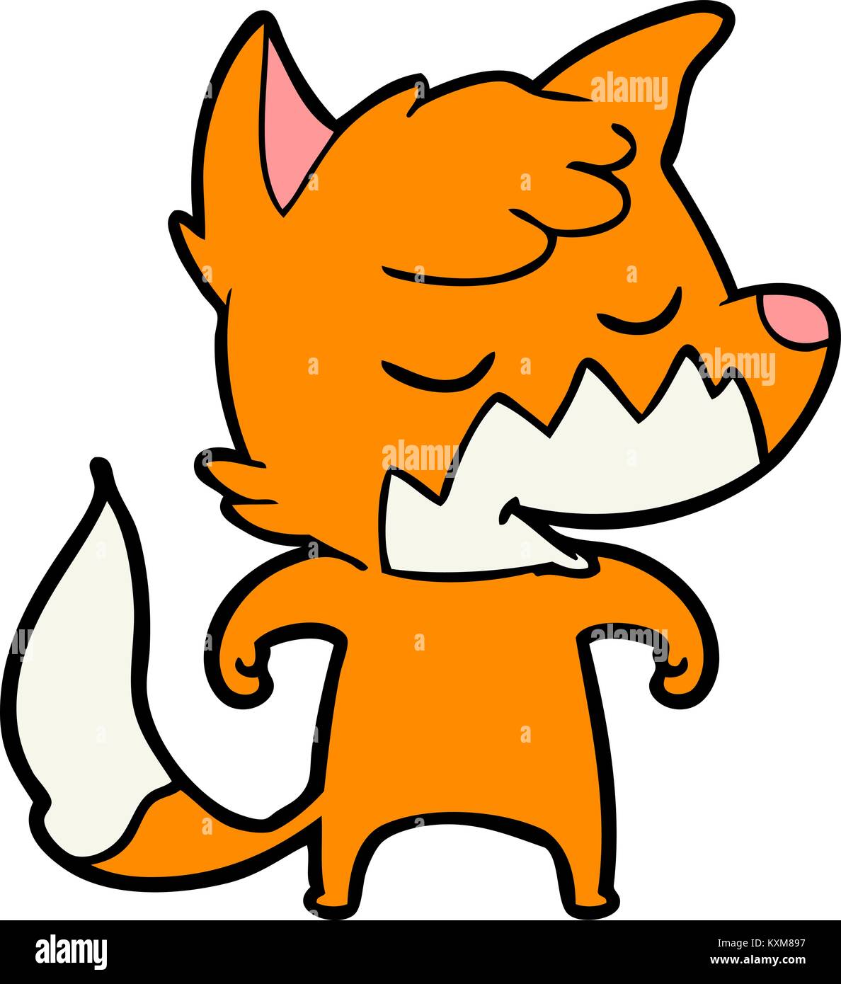 friendly cartoon fox Stock Vector Image & Art - Alamy