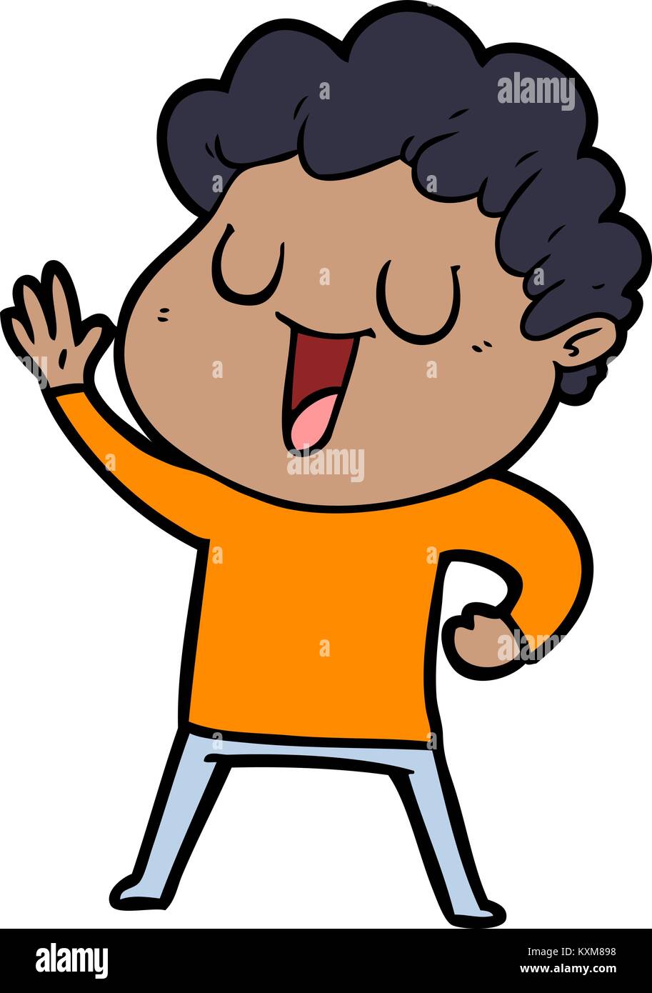 waving cartoon man Stock Vector Image & Art - Alamy