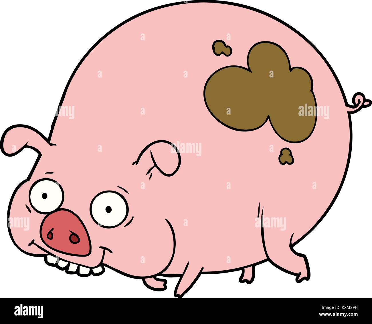cartoon muddy pig Stock Vector Image & Art - Alamy