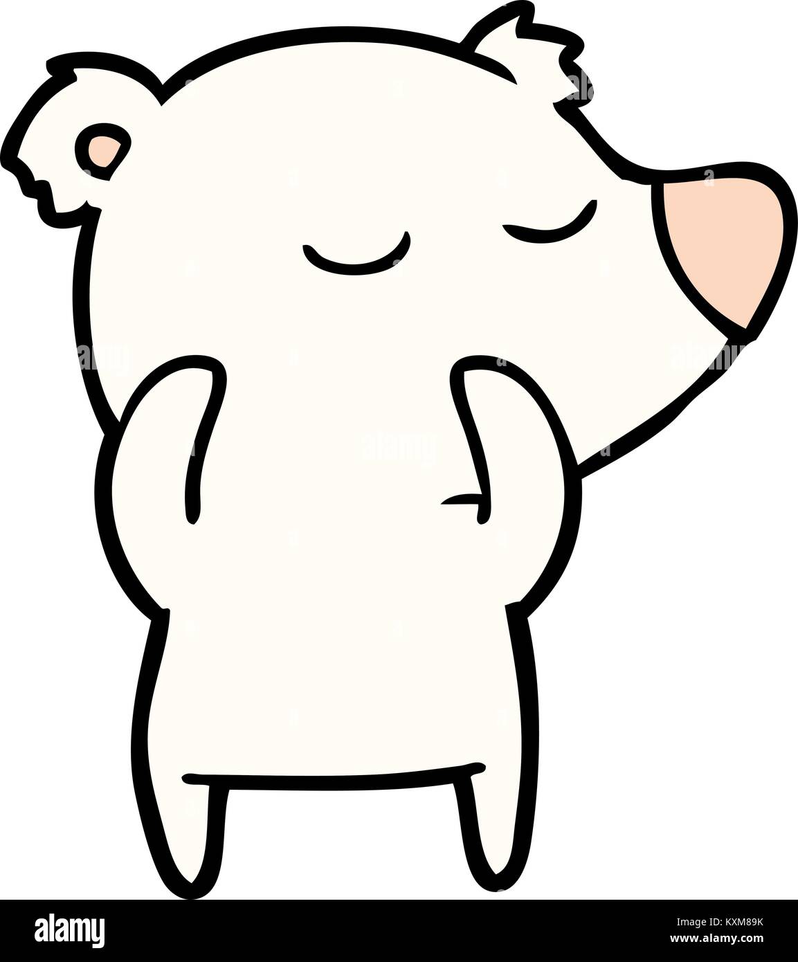 happy cartoon polar bear Stock Vector Image & Art - Alamy