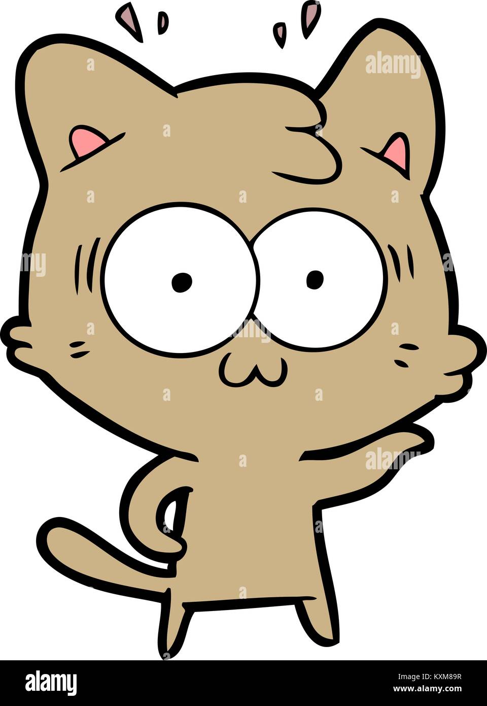 cartoon surprised cat Stock Vector Image & Art - Alamy