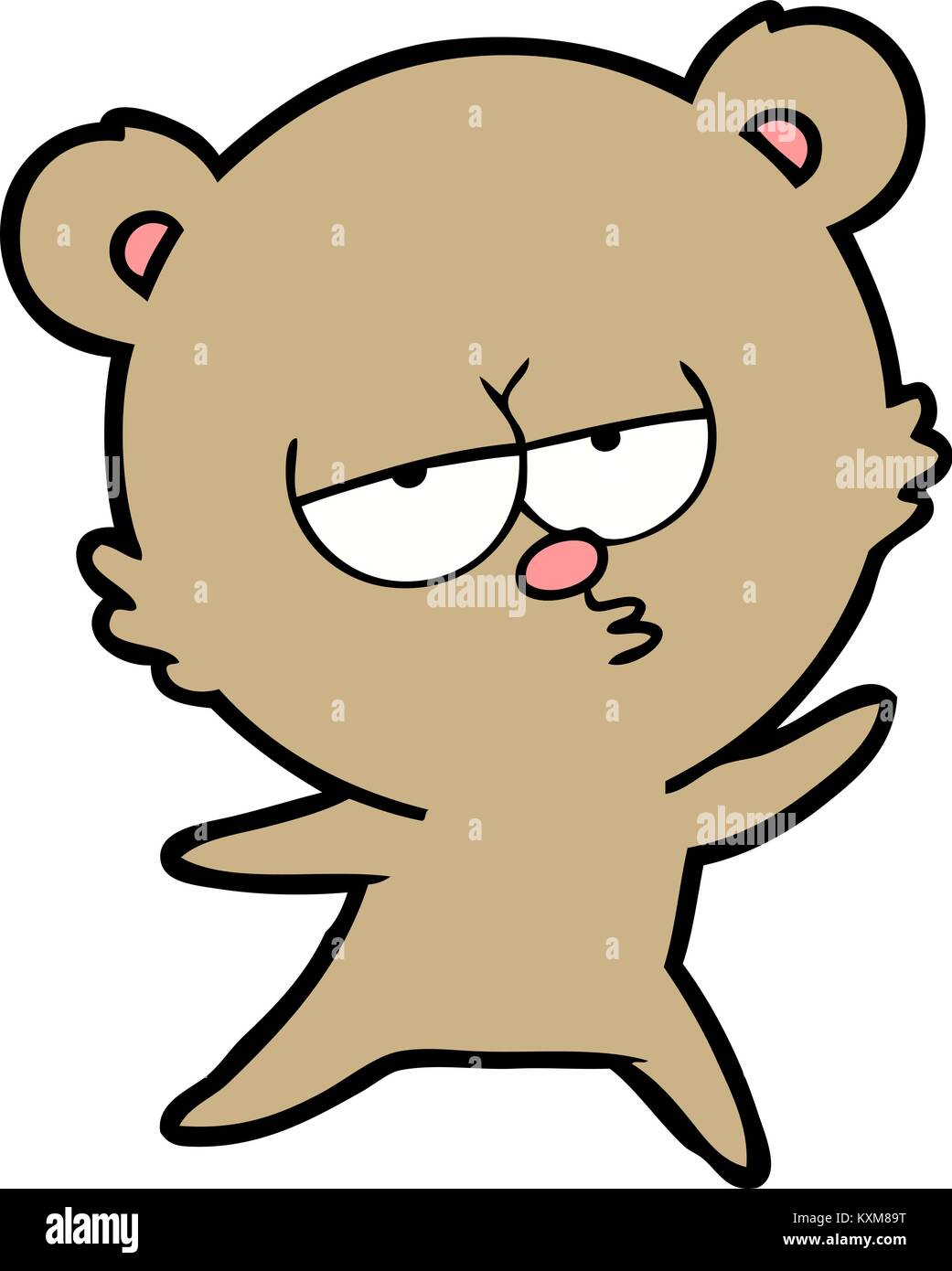 bored bear cartoon Stock Vector Image & Art - Alamy