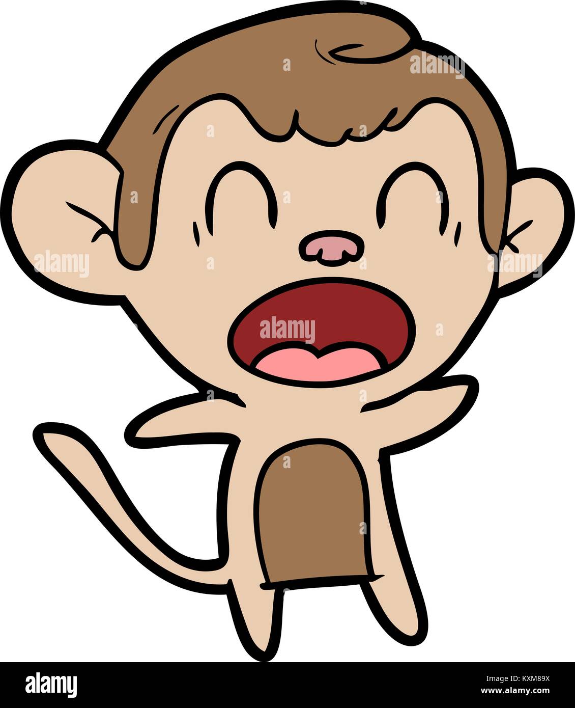 shouting cartoon monkey Stock Vector Image & Art - Alamy