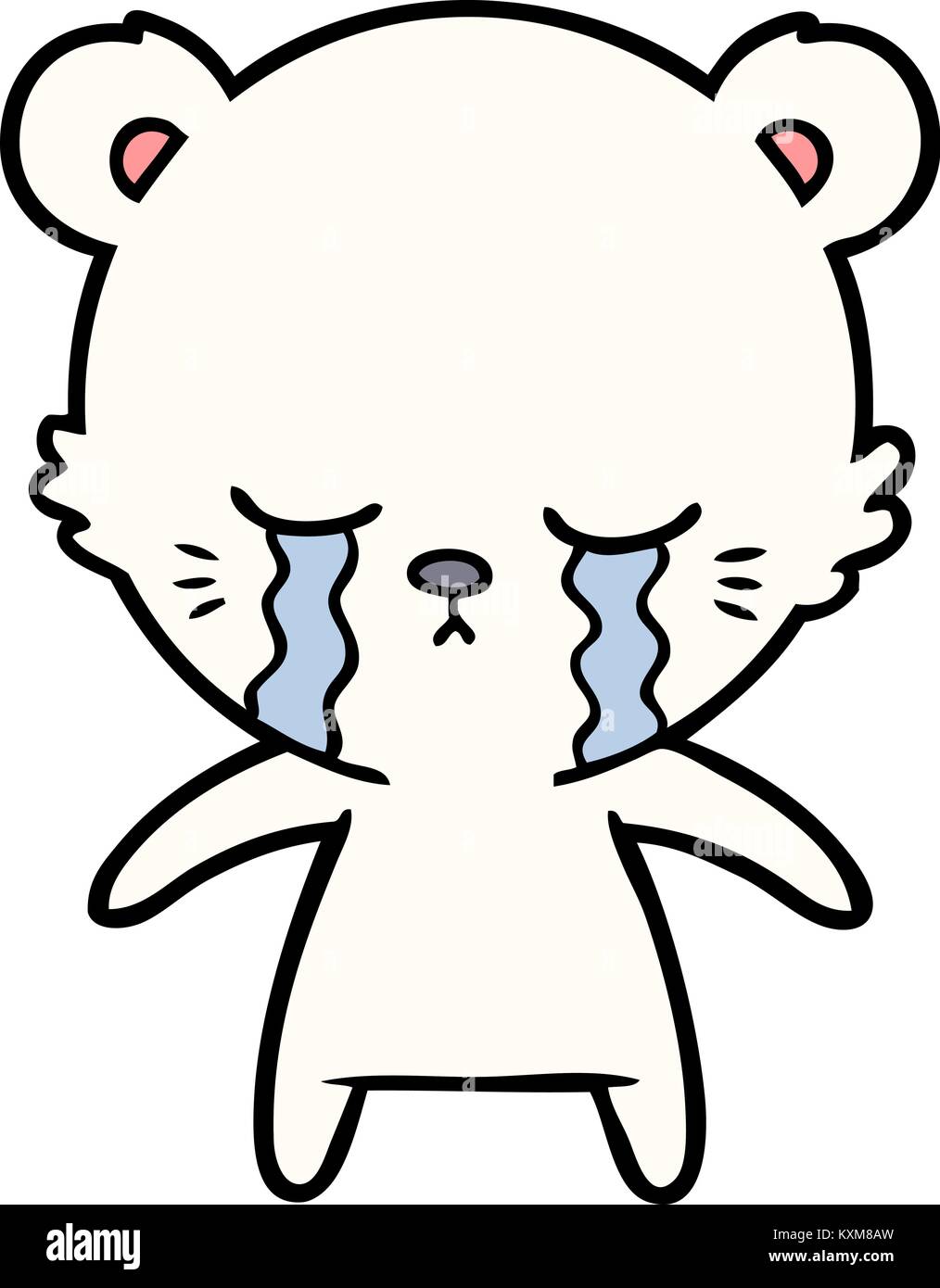 crying cartoon polar bear Stock Vector Image & Art - Alamy