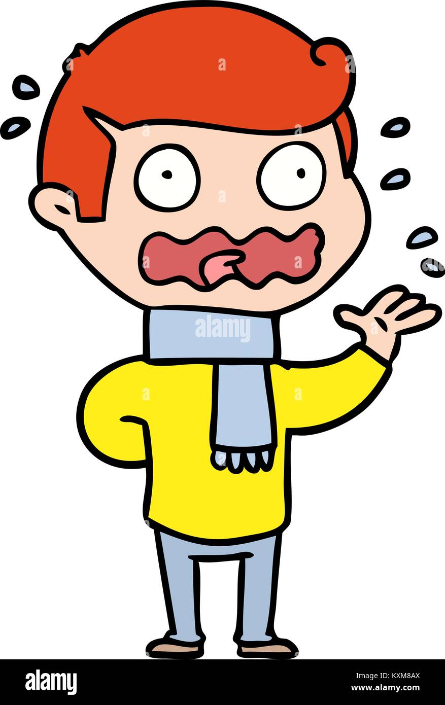 cartoon man totally stressed out Stock Vector Image & Art - Alamy