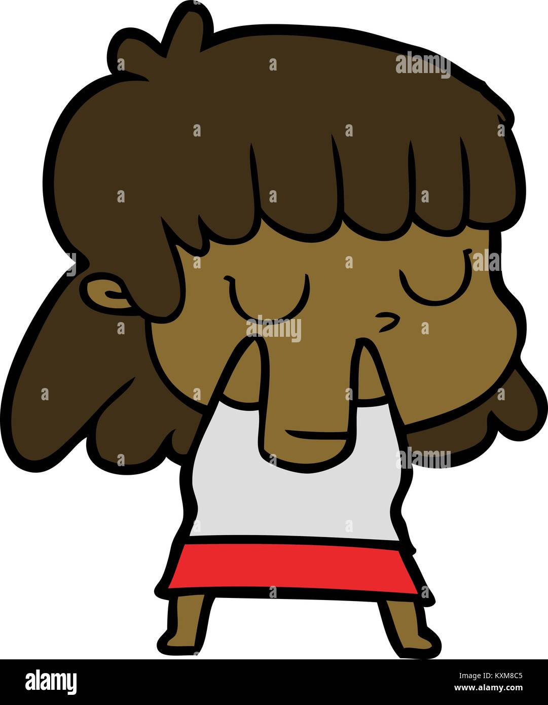 cartoon indifferent woman Stock Vector Image & Art - Alamy