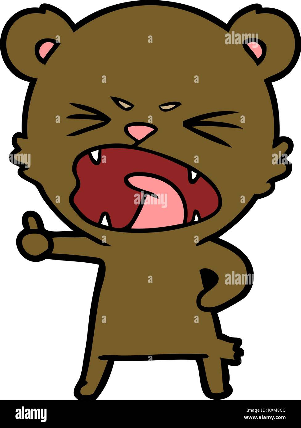 angry cartoon bear Stock Vector Image & Art - Alamy