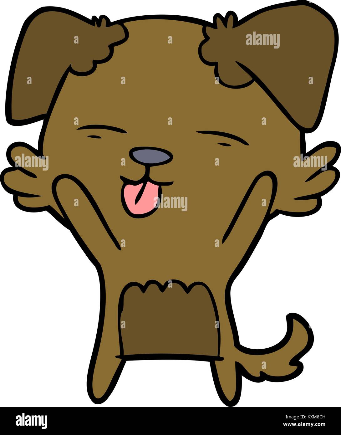 cartoon dog sticking out tongue Stock Vector Image & Art - Alamy