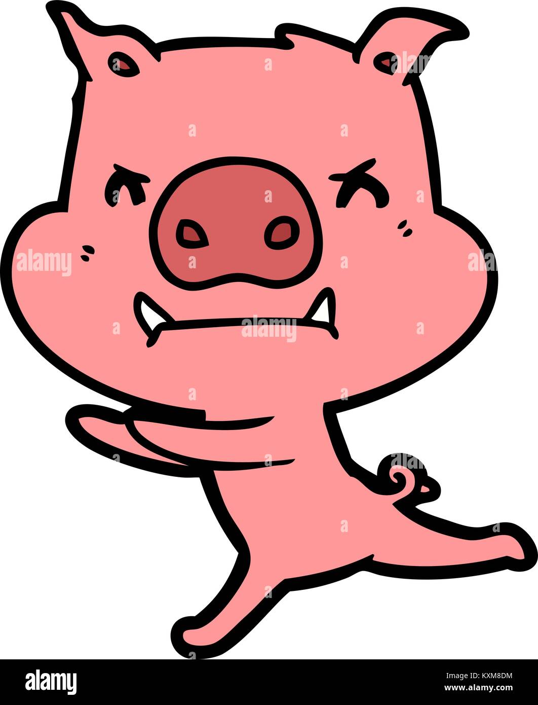 angry cartoon pig Stock Vector Image & Art - Alamy