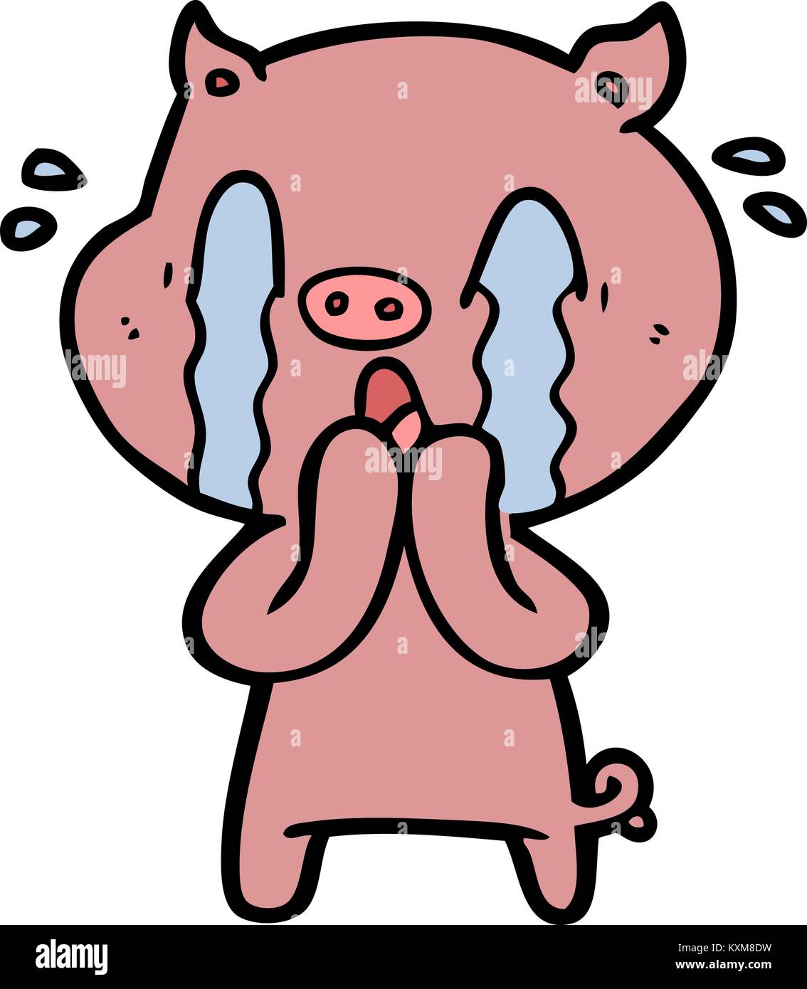 crying pig cartoon Stock Vector Image & Art - Alamy