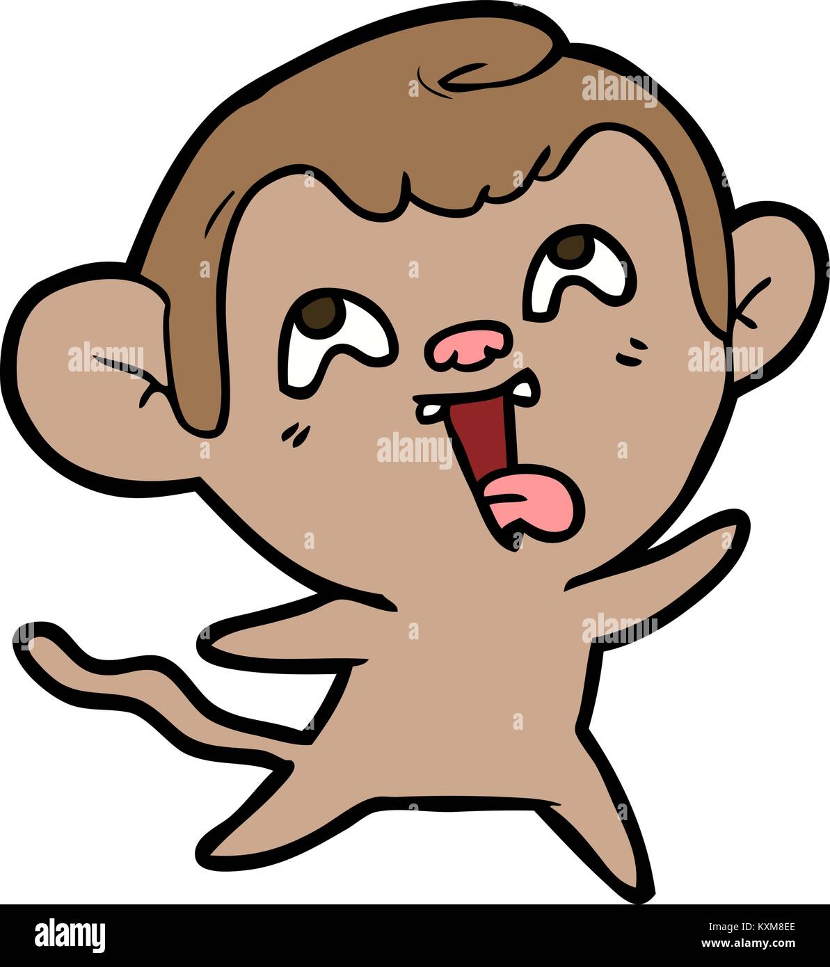 crazy cartoon monkey Stock Vector Image & Art - Alamy