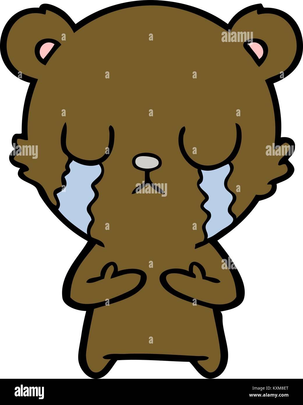 crying cartoon bear Stock Vector Image & Art - Alamy
