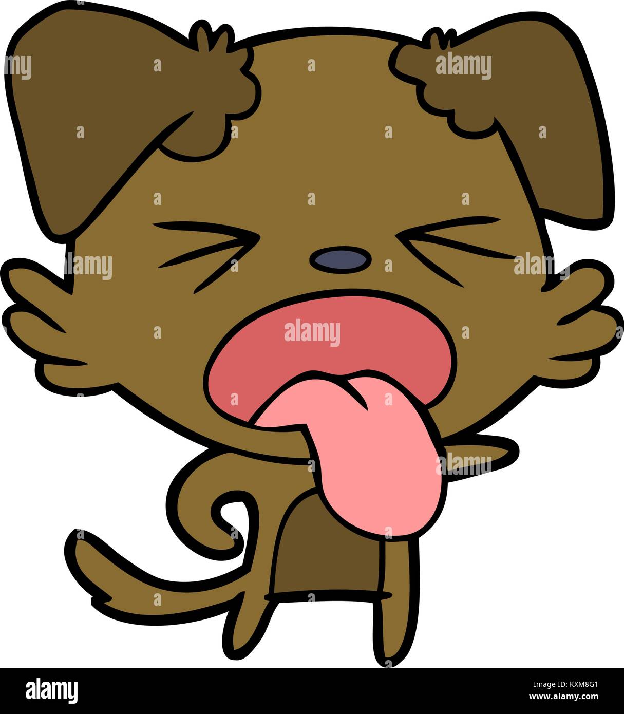cartoon disgusted dog Stock Vector Image & Art - Alamy