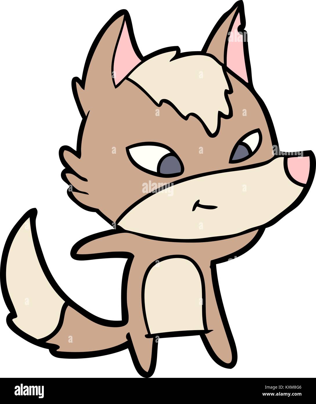 friendly cartoon wolf Stock Vector Image & Art - Alamy