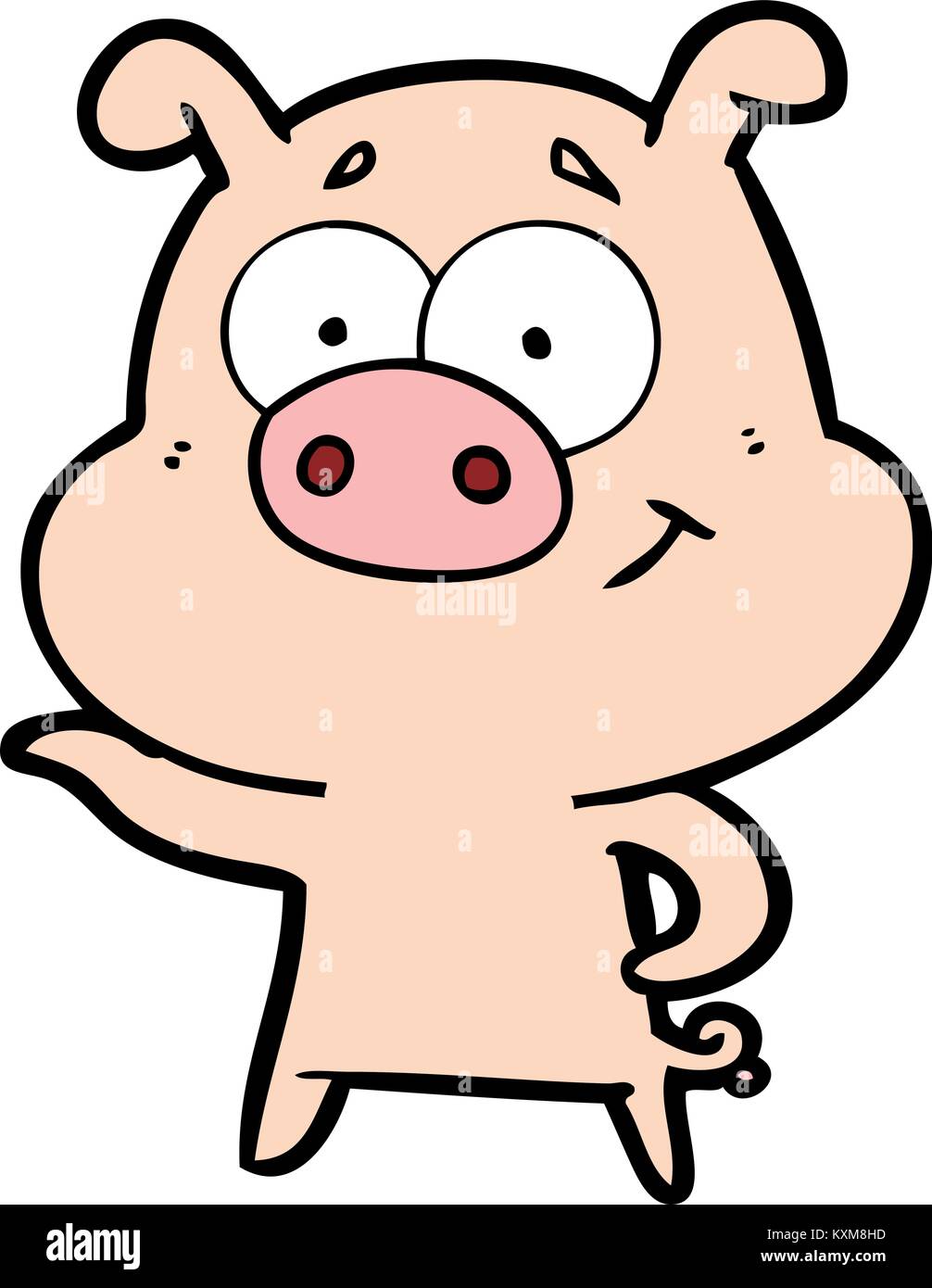 cartoon pig pointing Stock Vector Image & Art - Alamy