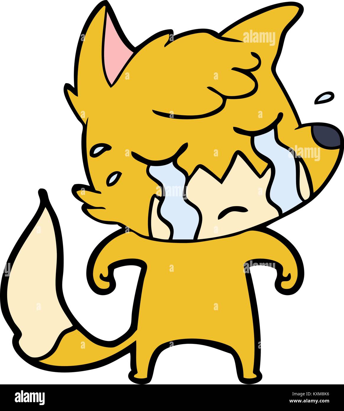 crying fox cartoon Stock Vector Image & Art - Alamy