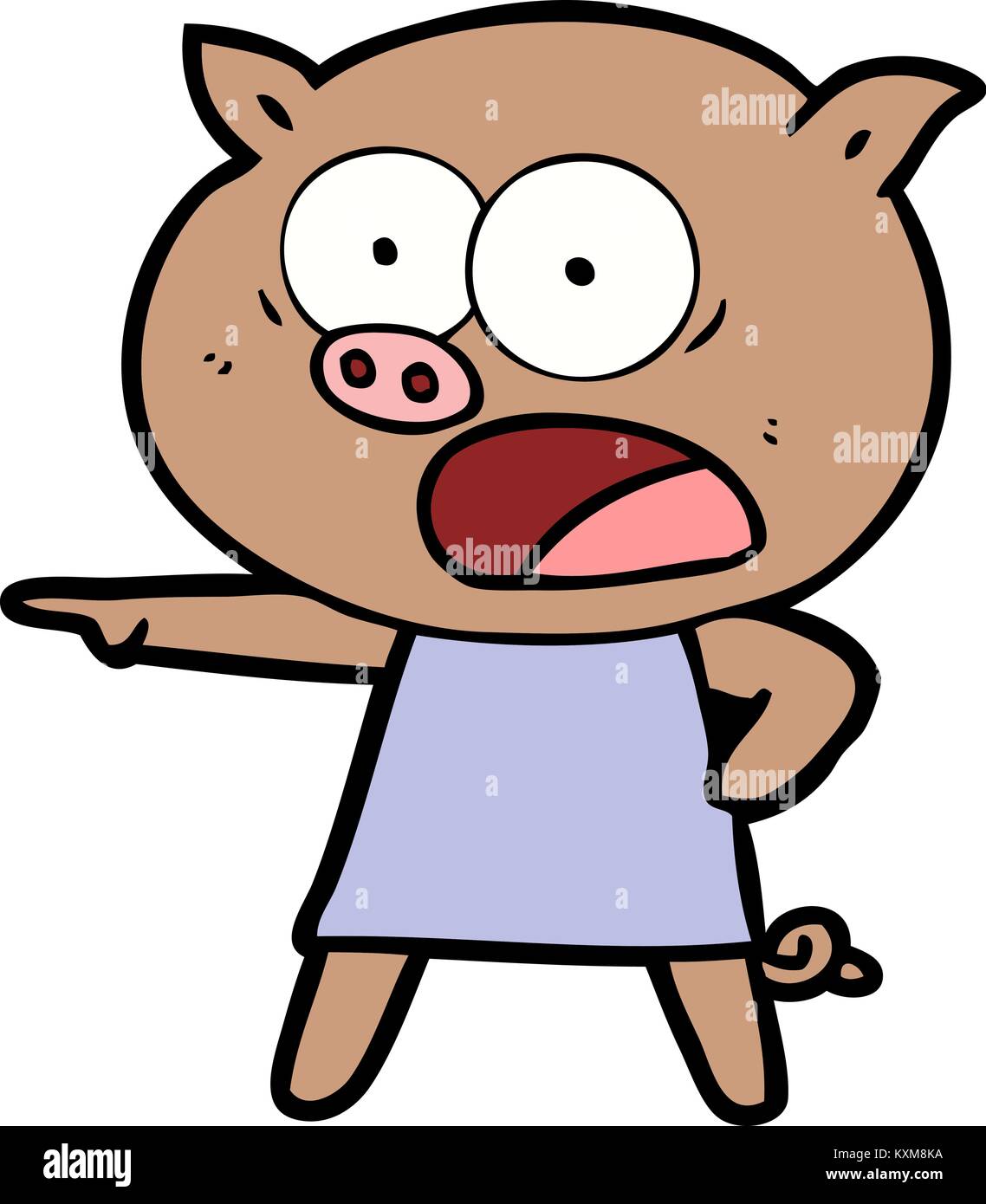 cartoon pig shouting Stock Vector Image & Art - Alamy