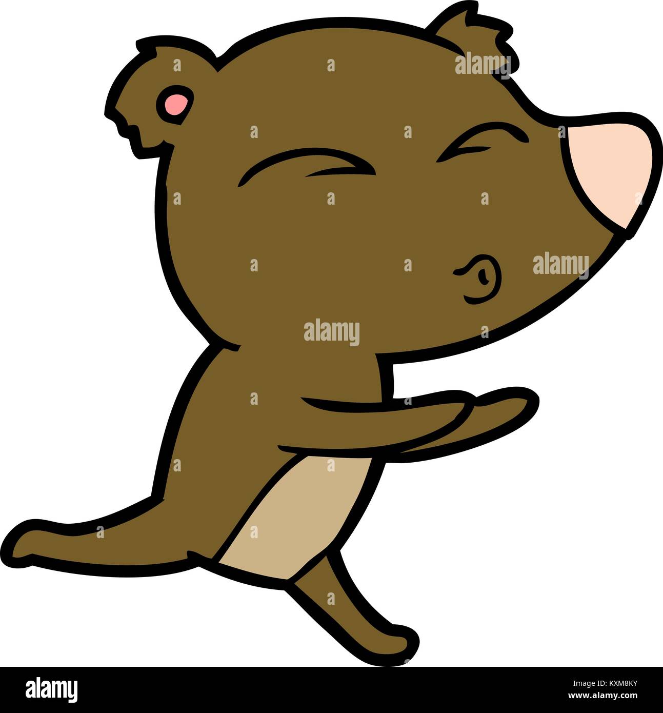 cartoon running bear Stock Vector Image & Art - Alamy